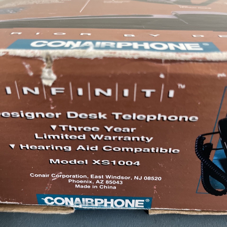 Vintage 1990s Conair Infiniti Corded Telephone Black Model XS1004 ...