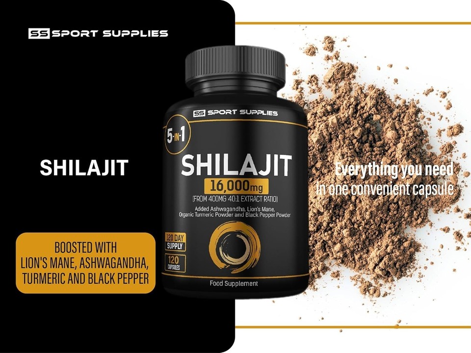 Himalayan Shilajit Resin Caps Ashwagandha Turmeric Lions Mane Turmeric ...