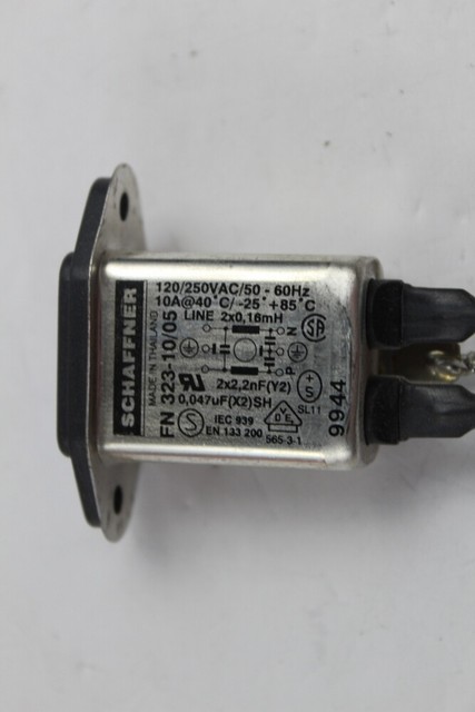 Schaffner FN 323-10/05 IEC 939 9719 Power Entry Module Filtered 250vac ...