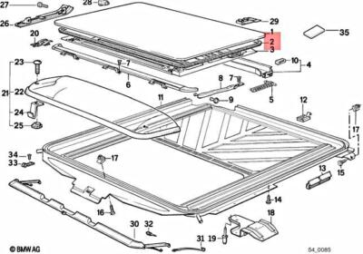 BMW E34 sunroof sealing !NEW! GENUINE 54121944649 | eBay