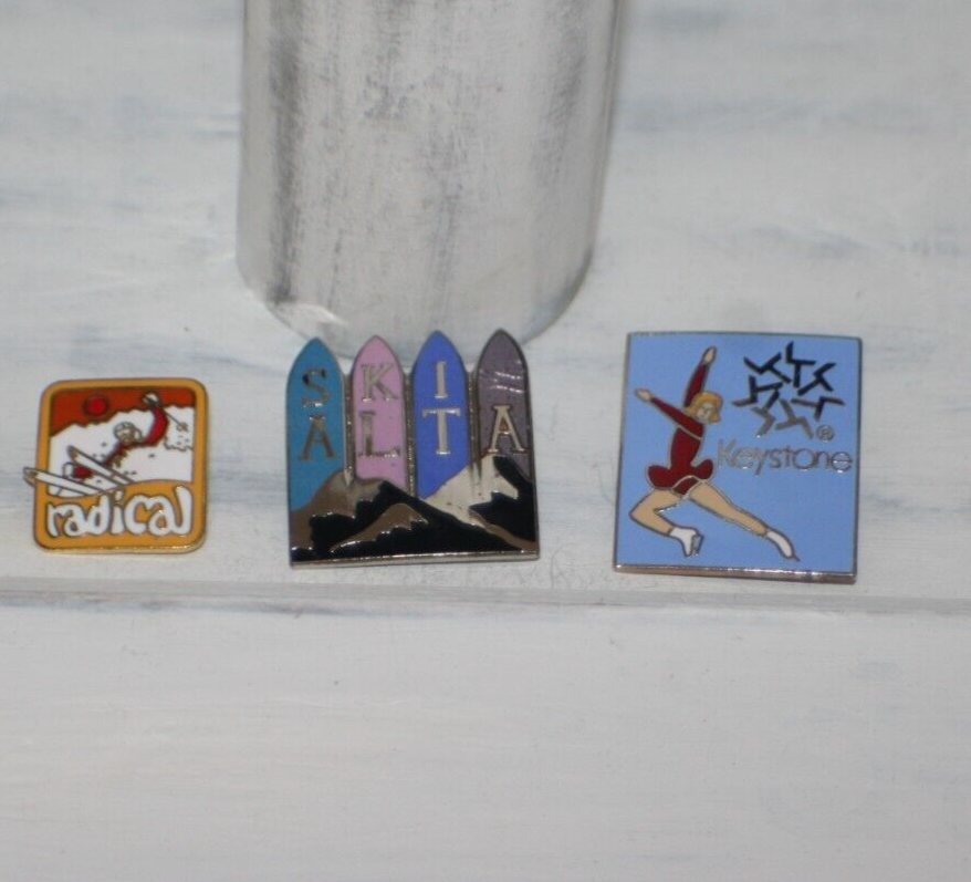 Ski Alta 1992 Mountains Resorts, Radical Skiing, Keystone Lapel Pin Lot ...