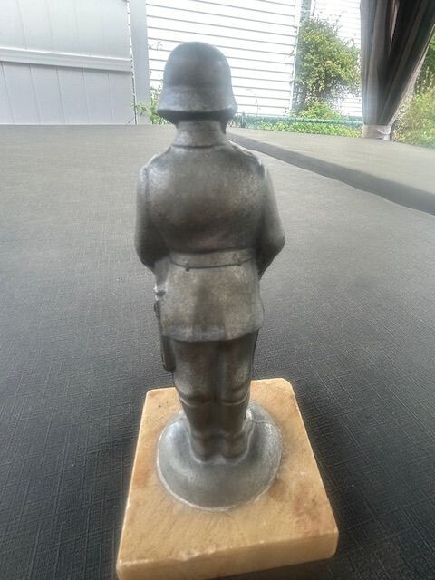 Original German WW2 Soldier Statue on Marble Base-6" Tall-Nice- | eBay
