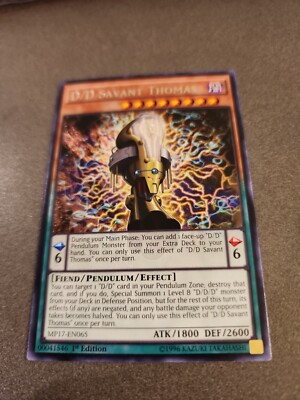 Yu-Gi-Oh! D/D Savant Thomas MP17-EN065 1st Edition 🔥 Near Mint/ Mint ...