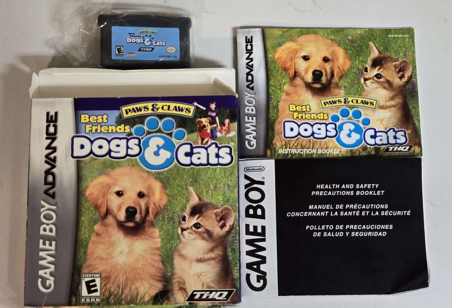 Paws and Claws Dogs & Cats Best Friends Nintendo GameBoy Advance GBA ...