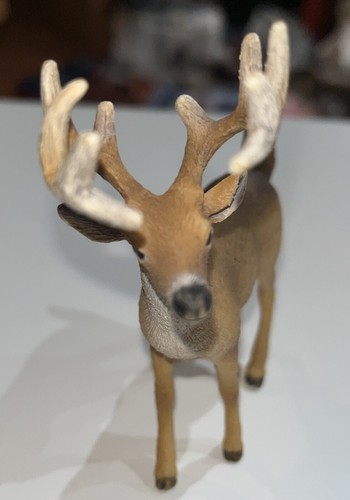 Vintage Schleich 2018 White-Tailed Deer Buck PVC Figure 4inch | eBay