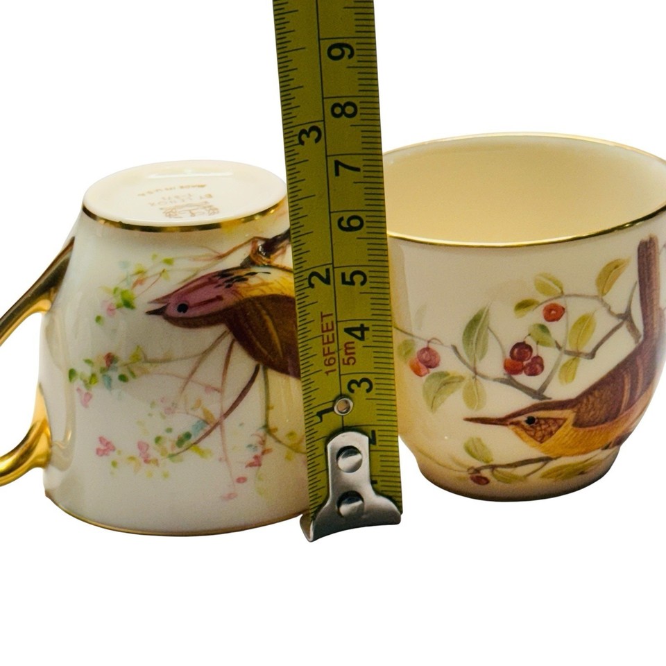 Lenox Demitasse Cups Gold Trim Birds Vintage Made in USA Set Of 2 (#4 ...