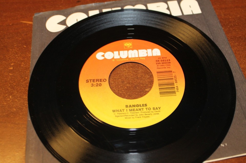 THE BANGLES ETERNAL FLAME / WHAT I MEANT TO SAY 45 RPM RECORD | eBay
