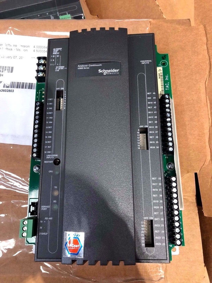 B3624 BACnet Controller V 4.5 B3600 Series Andover Continuum Schneider ...
