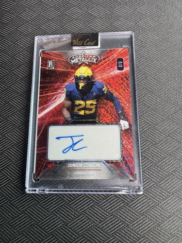 JUNIOR COLSON Chargers 2023 Wild Card Rookie Auto Football Card #8/8 | eBay