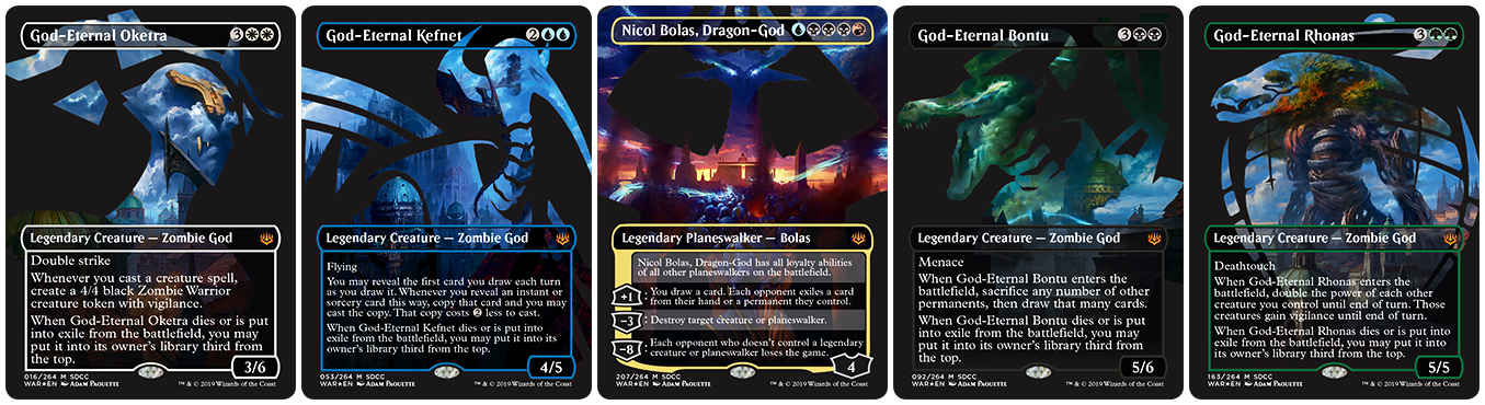 SDCC 2019 Exclusive MTG God Eternal Full 5 Set Promo Cards WOTS Special Art | eBay