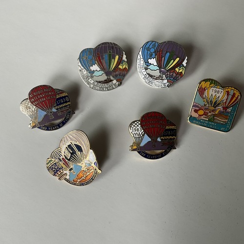Lot Of 6 Vintage Hot Air Balloon Pins Albuquerque International Fiesta ...