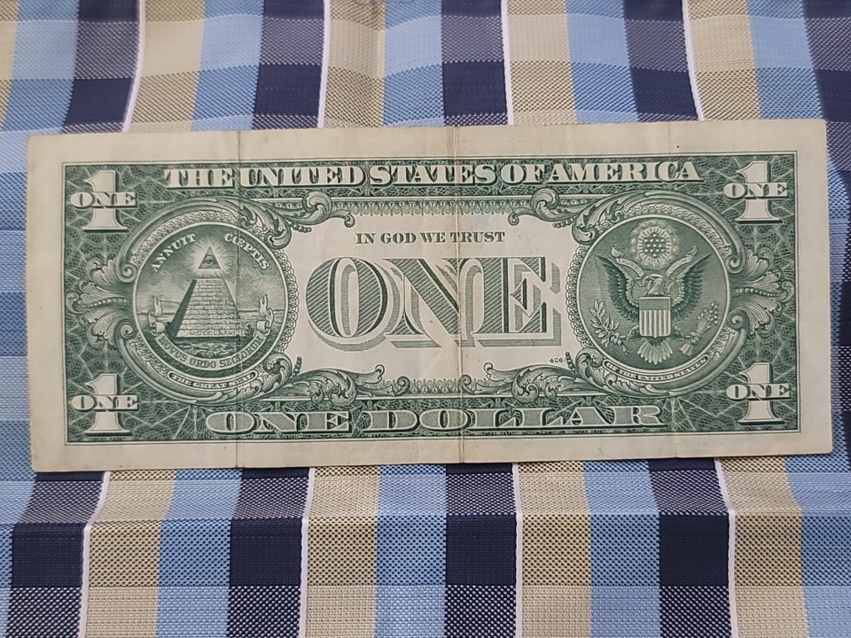 One Dollar Bill Blue Seal USA Silver Certificate banknote series 1957 B ...
