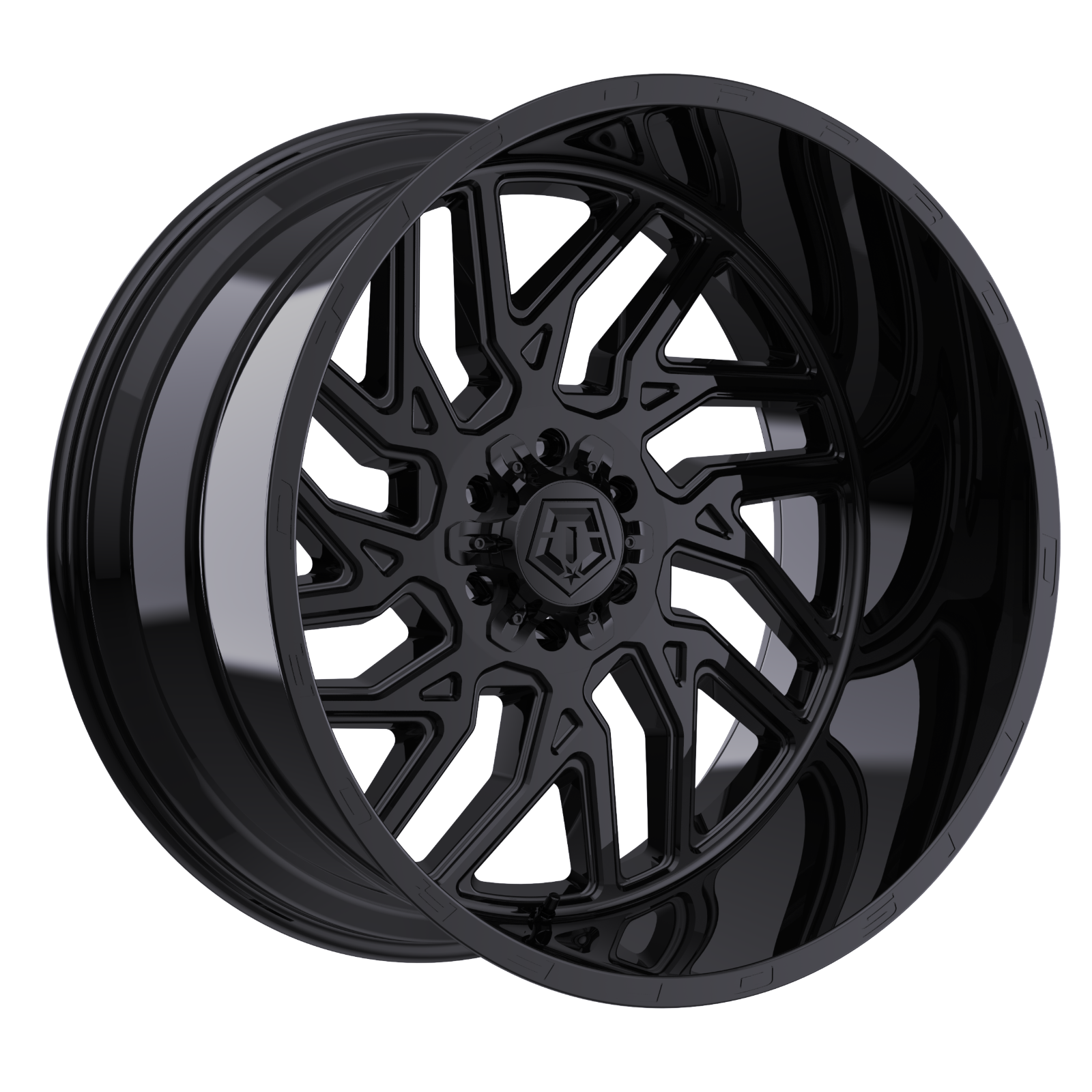 (1) 20x9 TIS 544GB Black Rims Wheels Fit 6 lug Chevy GMC Sierra Ford ...