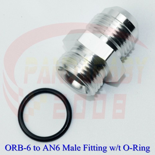 Male AN6 6AN -6 06 to ORB-6 O-ring Aluminum Boss Hex Racing Adapter ...