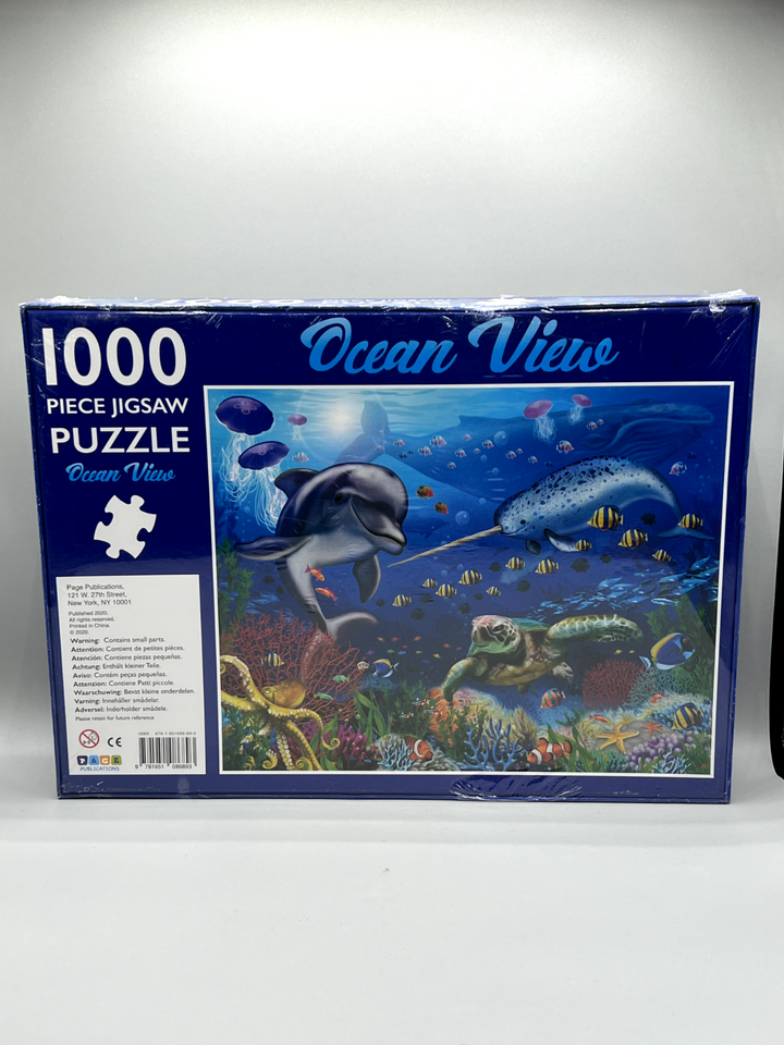 Ocean View Dolphin Sea Creature 1000 Piece Jigsaw Puzzle Sealed in Box ...