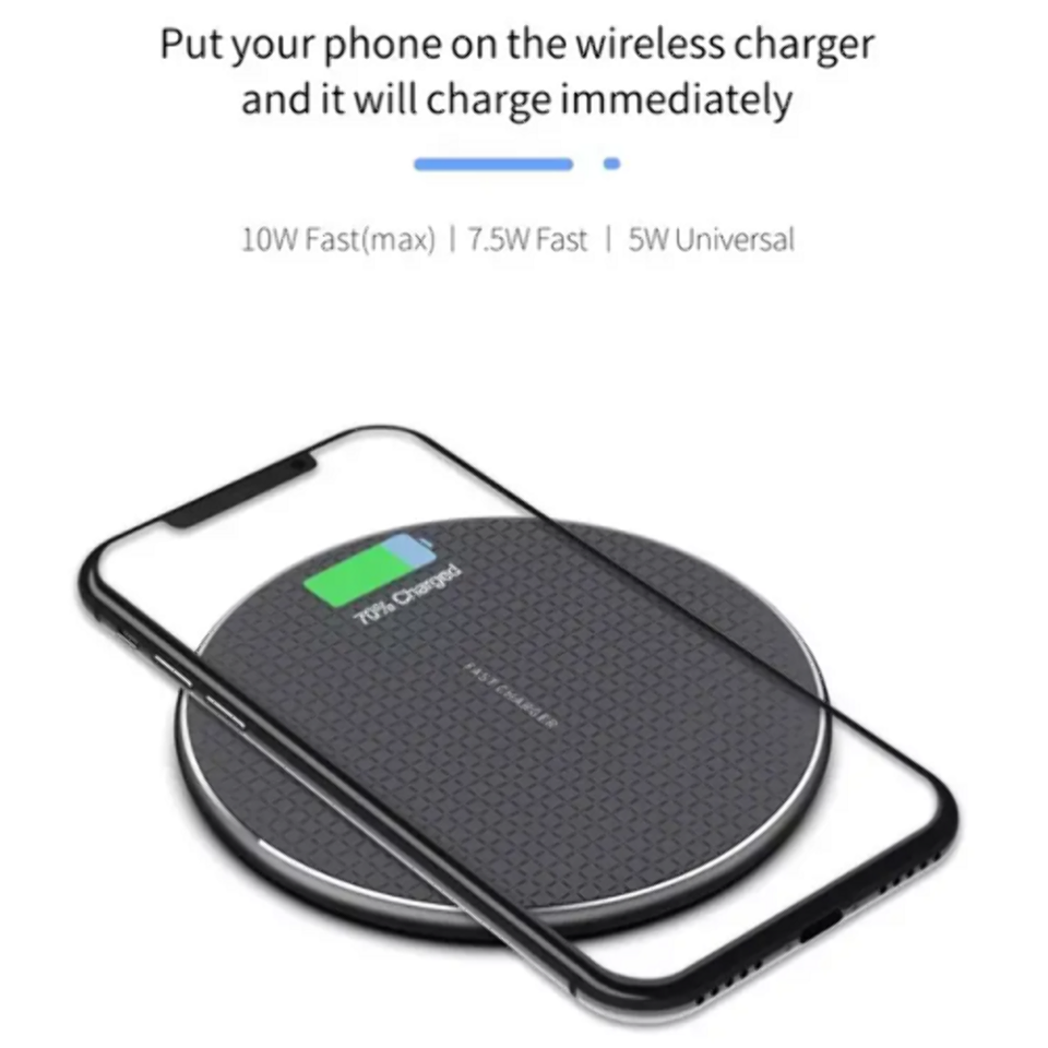 Wireless Fast Charger Charging Pad Dock for Samsung iPhone Android Cell ...