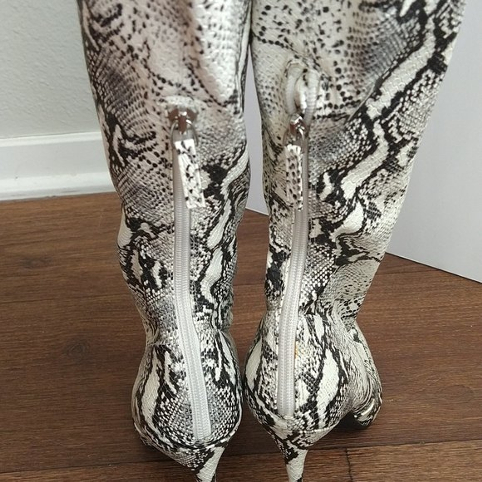 Steve Madden thigh high Snakeskin Print boots - Gem