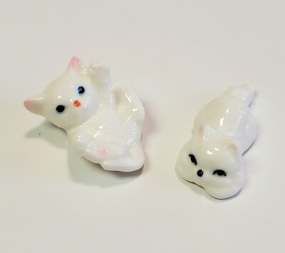 Bug House 2 Persian Cat Miniature 5/8" tall Bone China Figurine Japan ...