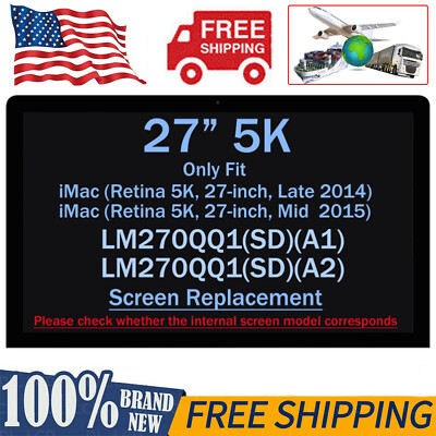 Retina 5K LG Display LM270QQ1 SDA1 SDA2 LCD Screen Assembly Late 2014 ...