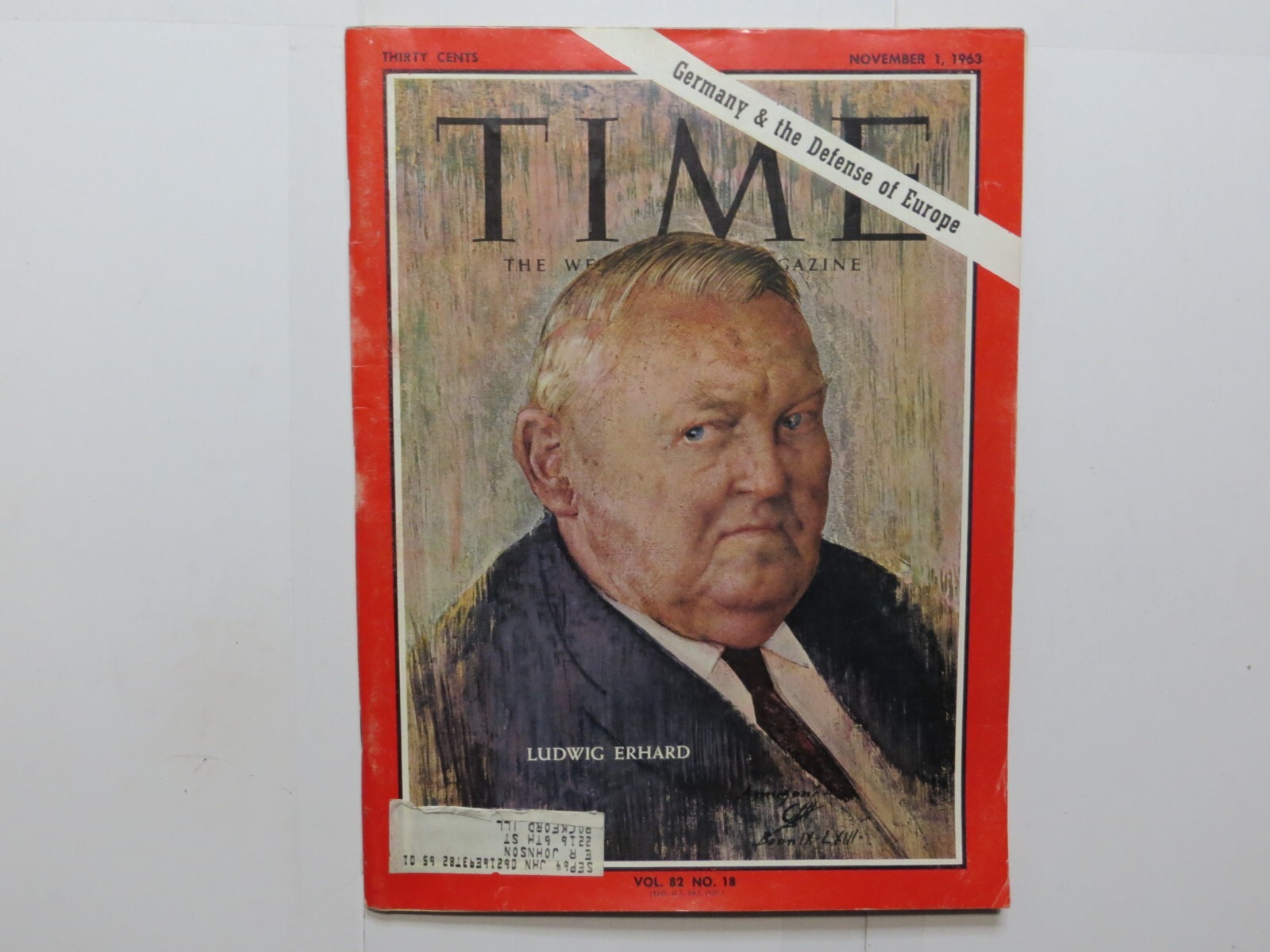 Time Magazine (November 1, 1963) (Ludwig Erhard) G6 | eBay
