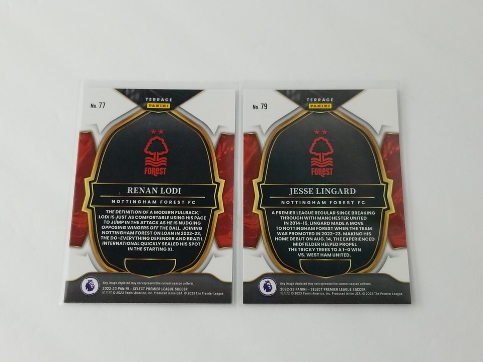 2022-2023 Select Premier League Soccer (2 card lot)- Nottingham Forest ...