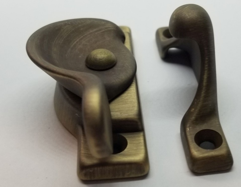 Decorative Solid Antique Brass Heavy Duty Spring Loaded Window Sash ...