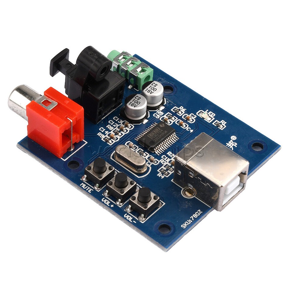 PCM2704 DAC Decoder USB to Analog S/PDIF Output Coaxial Audio Sound ...