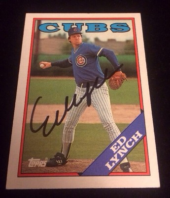 ED LYNCH 1988 TOPPS Autographed Signed AUTO Baseball Card 336 CUBS | eBay
