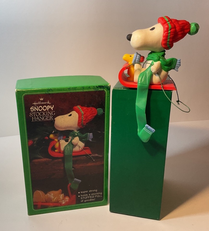Vintage Hallmark Peanuts Snoopy with Woodstock Christmas Stocking ...