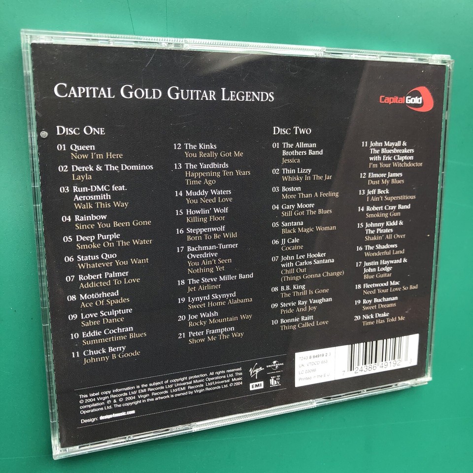 Capital Gold GUITAR LEGENDS Classic Blues Rock 2CD Kinks Run-DMC ...