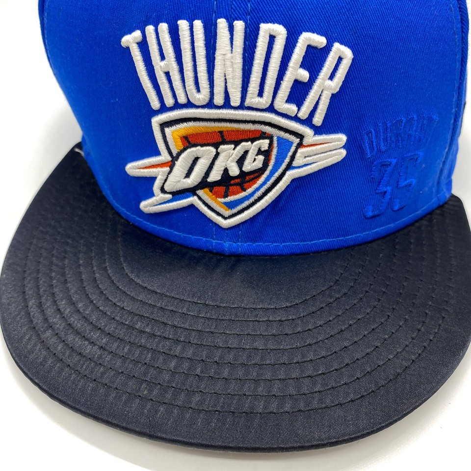 9FIFTY THUNDER OKC Blue Flat Bill Hat Durant 35 Embroidered M/L ...