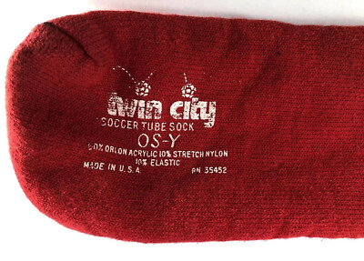 vintage twin city plush orlon soccer tube socks youth OSFA deadstock ...