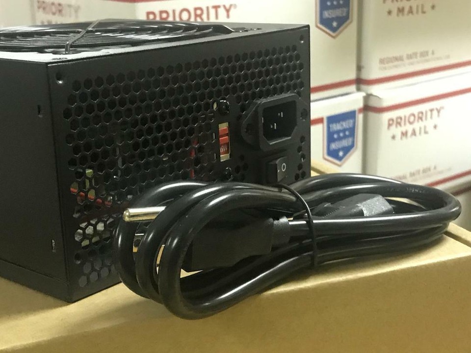 NEW 800W 800 850 Watt 850W LED Quiet Fan ATX Power Supply SATA PCI-E ...