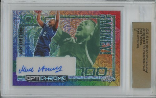 2022 Leaf Optichrome Proof So Money! Mojo Rainbow Mark Armstrong 1/1 ...