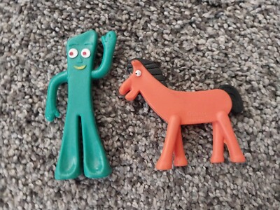 Vintage Jesco Prema Toys Gumby & Pokey 2.75” Small Rubber Bendable Toy ...