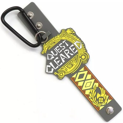 Keychain Quest Clear Carabiner Rubber Keychain "PS5 Software Monster ...