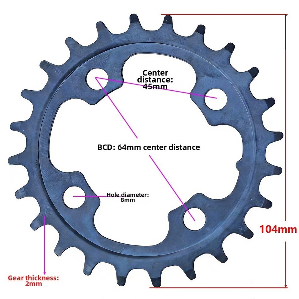 BCD64 24T Chainring Designed for 9 10 11 12 Speed Stainless ...