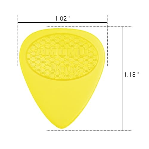 HoneyGrip Guitar Picks 1mm Medium Heavy Thickness Picks - Guitar 50pcs ...