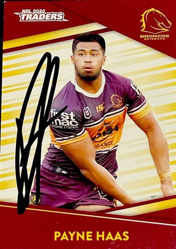 Signed NRL 2020 Traders Payne Hass Brisbane Broncos Trading Card | eBay ...
