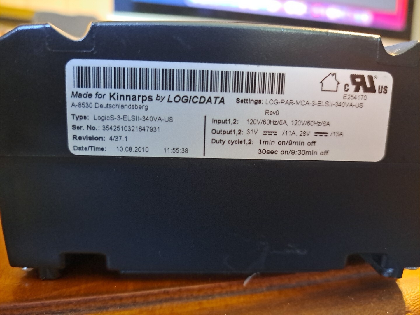 Logicdata A-8530 Standing Desk Control Module LogicS-3-elsII-340VA-US Kinnarps | eBay