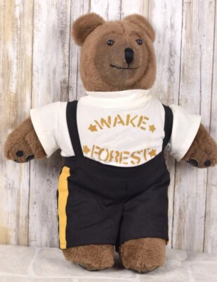 Vintage Wake Forest Marching Band Stuffed Teddy Bear Collectible 20 ...