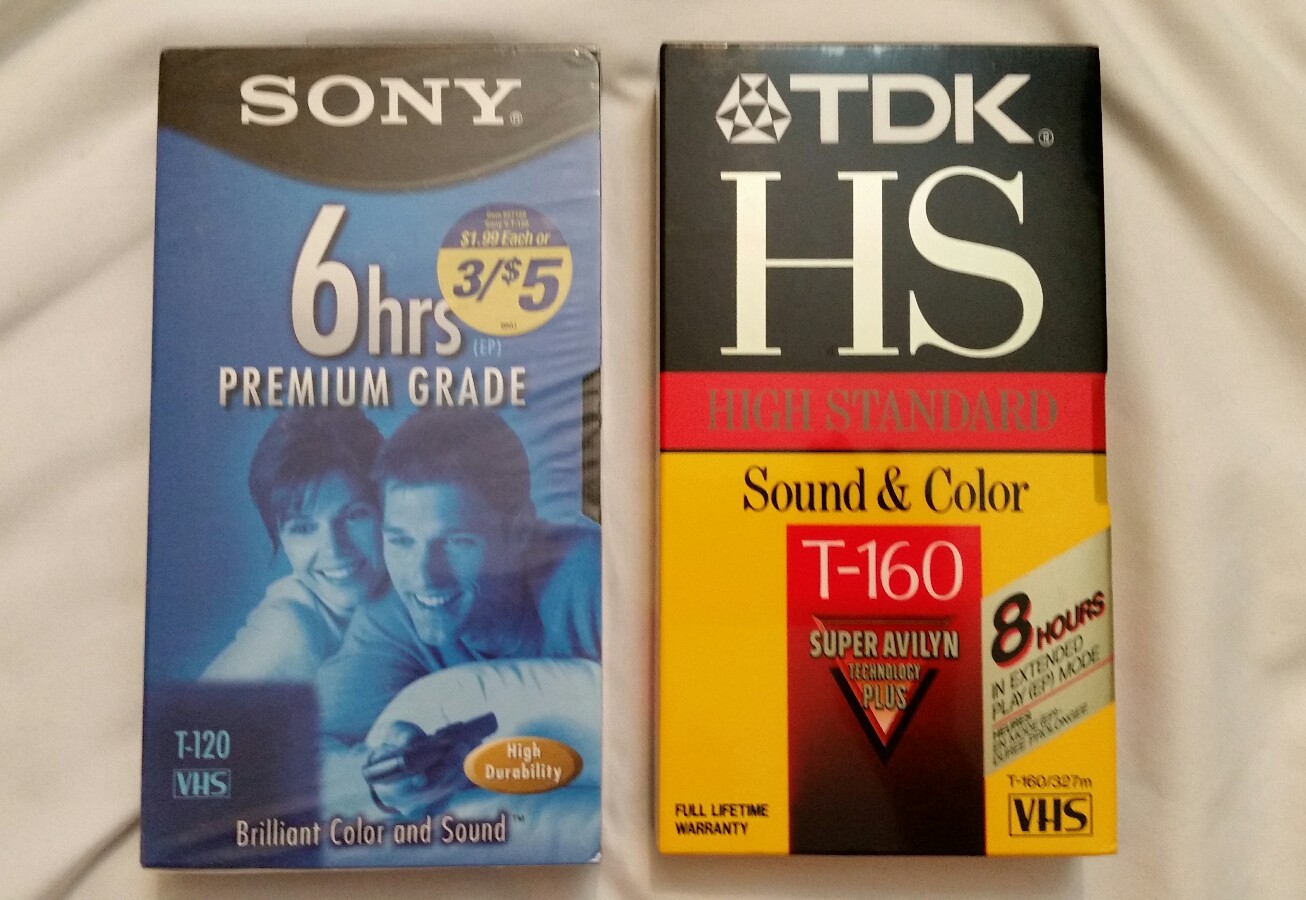 Lot of 2 TDK High Standard 8Hrs VHS & Sony 6Hrs Premium Grade | eBay