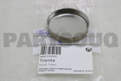 9641165000 Genuine Toyota PLUG, TIGHT 96411-65000 | eBay