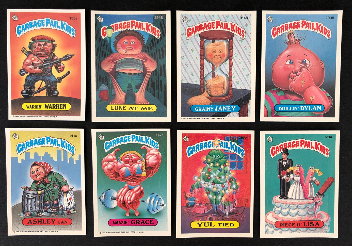 Garbage Pail Kids 22 Card Lot-Haley’s Vomit, Warrin’ Warren, Rock E ...
