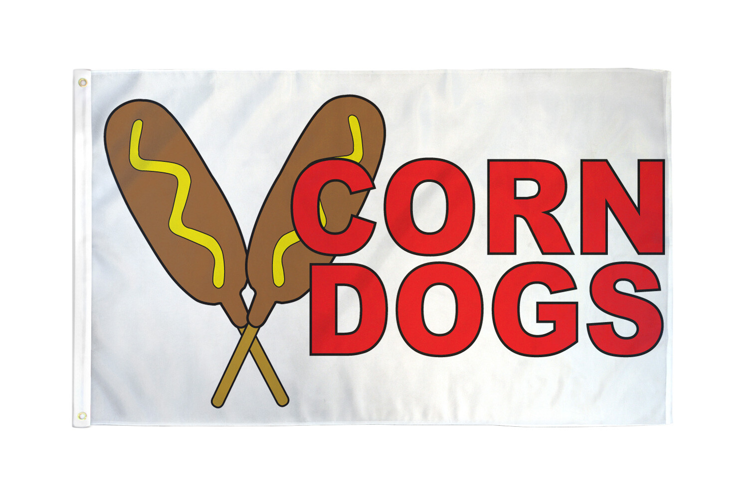 Corn Dog Flag 3x5ft Corn Dogs Banner Bandera de Comida Food Concessions ...