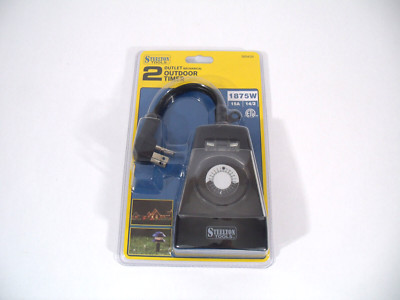Steelton Tools 2 Outlet Mechanical Outdoor Timer | eBay