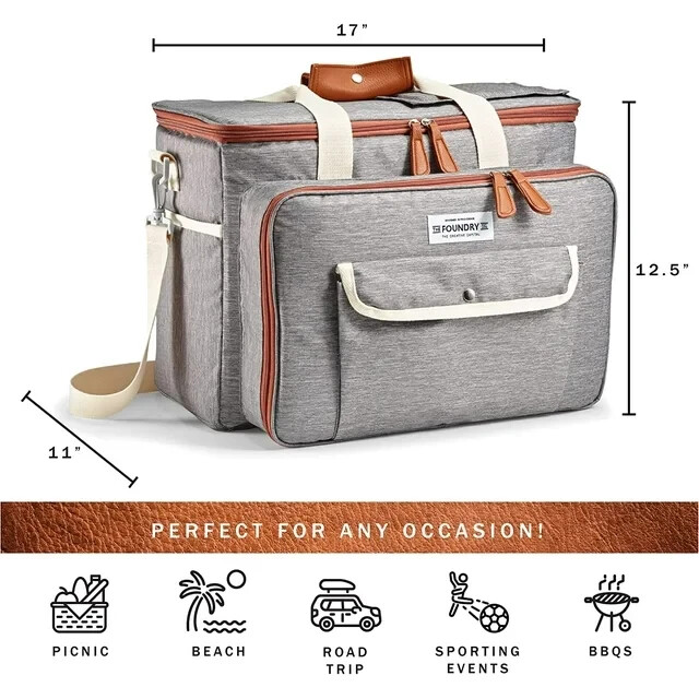 FOUNDRY WOVEN TEXTURE STEEL DELUXE PICNIC COOLER | eBay