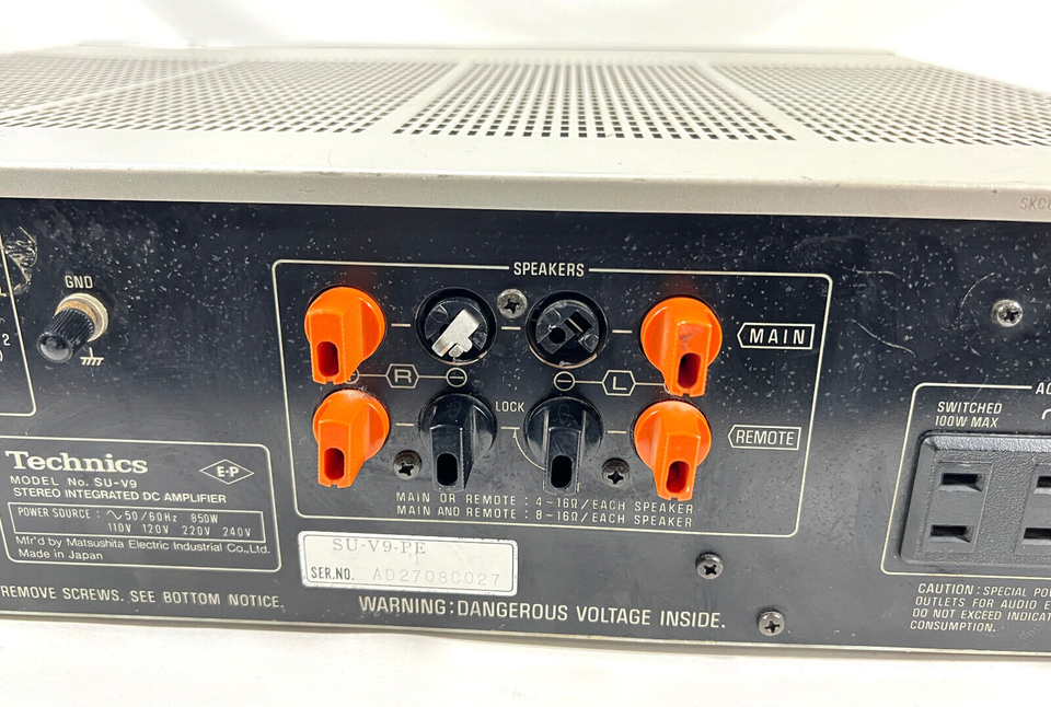 Technics SU-V9 Integrated Amplifier *Power Tested Only* AS-IS READ | eBay