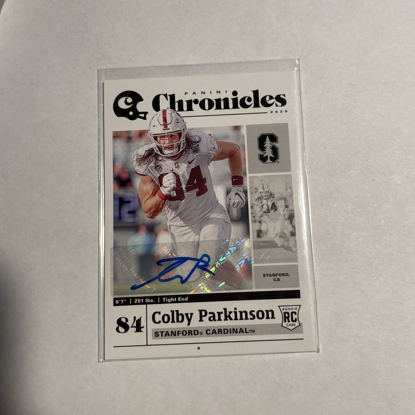 Colby Parkinson Auto RC 2020 Chronicles Draft Picks #16 Autograph ...