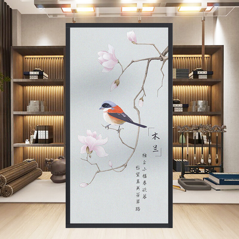 Chinese Style Classicl Window Decal Flower Birds Static Cling Stickers ...
